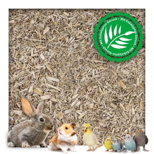 18 kg Hanfeinstreu mit Eukalyptus-Geruch, Hanfschäben, Einstreu Pferde ...