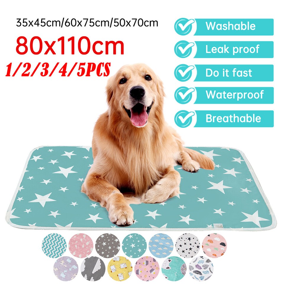 5X Washable Large Pet Pee Pad Mat,Puppy Training Pad Toilet Wee Cat/Dog ...