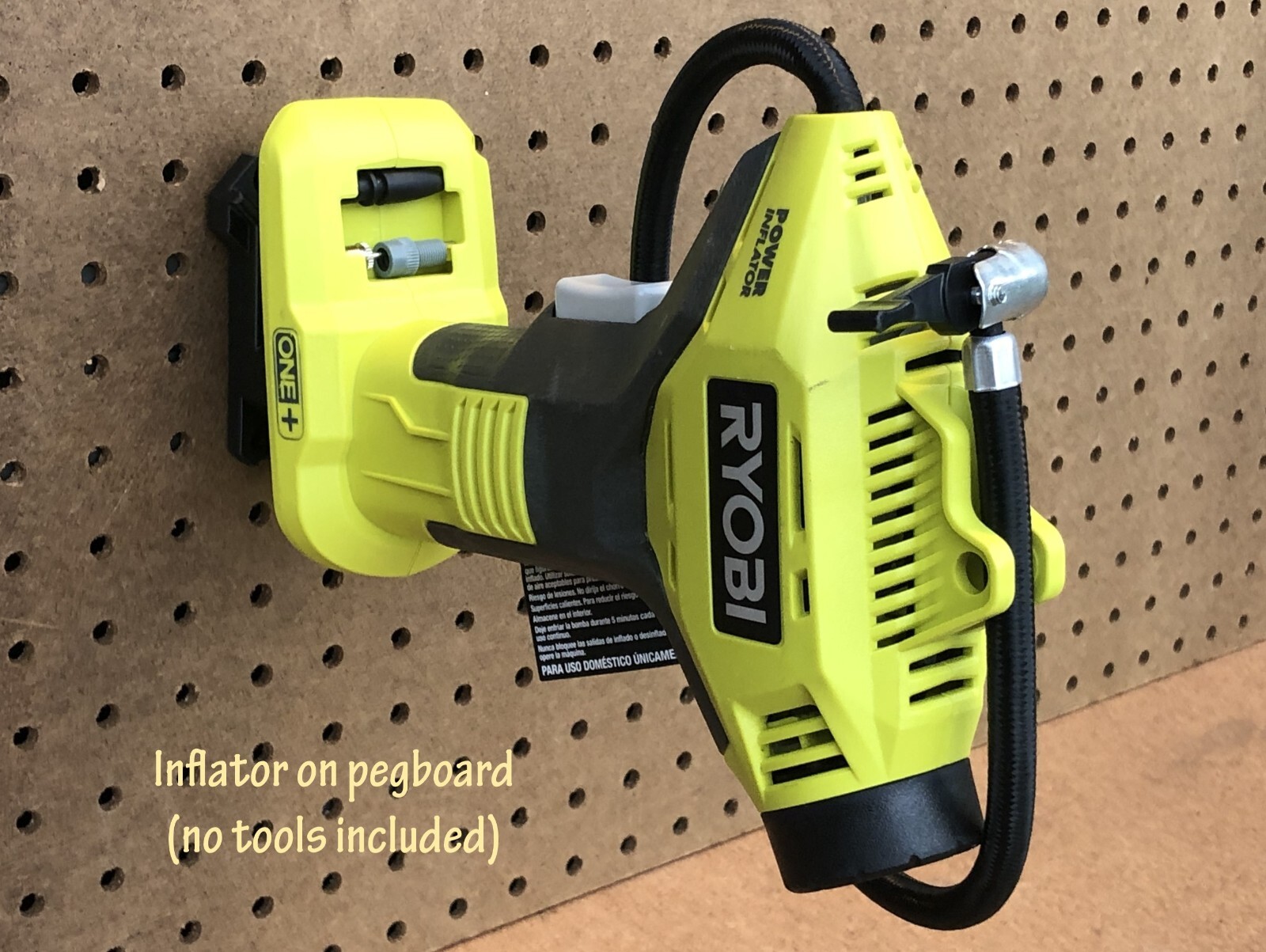 10-degree Tool Holder for Ryobi 18v One+ Tools for Wall, Pegboard, or ...