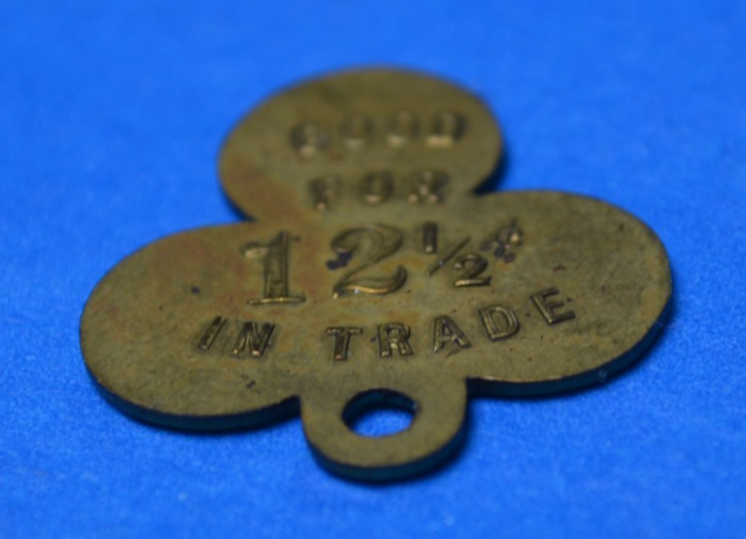 HAMILTON MONTANA TOMPKINS & BLISS CLOVER TRADE ANTIQUE MERCHANT TOKEN ...