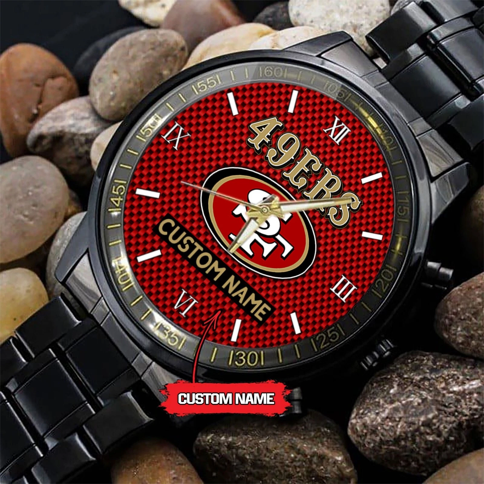 Personalized San Francisco Football Team SF 49erss Black Stainless ...