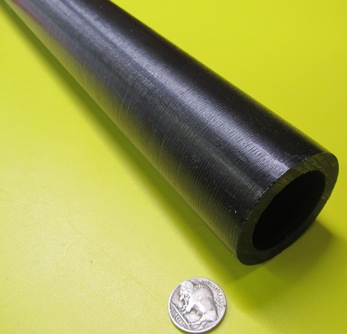 Delrin Acetal Black Tube 2.00" Oversize OD x 1.50" Undersize ID x 60 ...