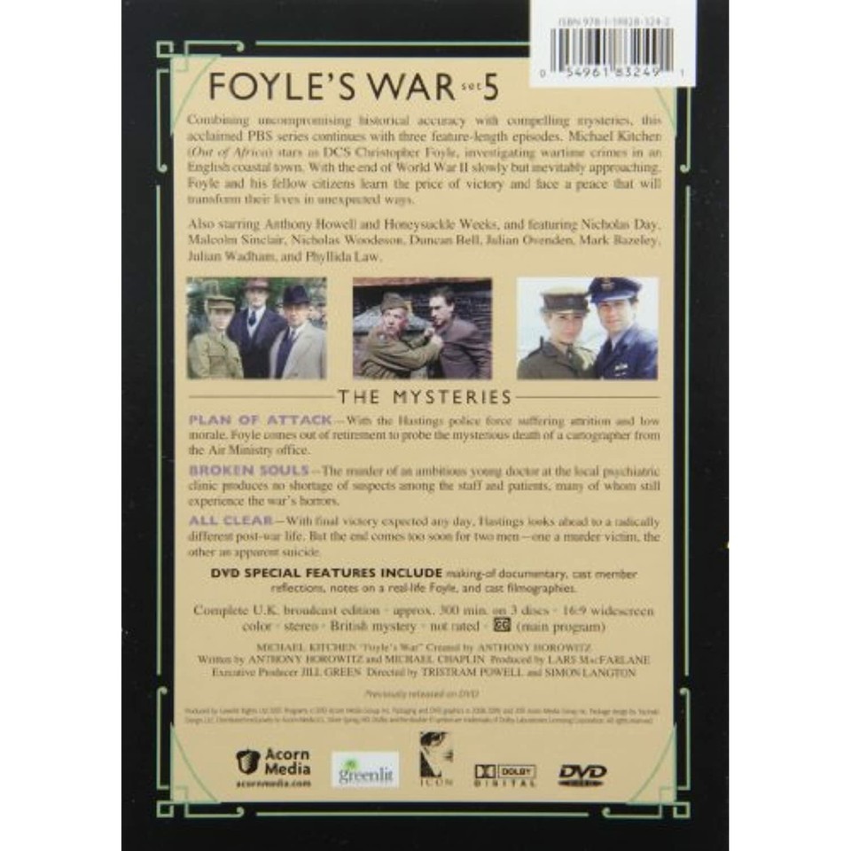 Foyle's War - Set 5 (DVD, 2009, 3-Disc Set) NEW | eBay