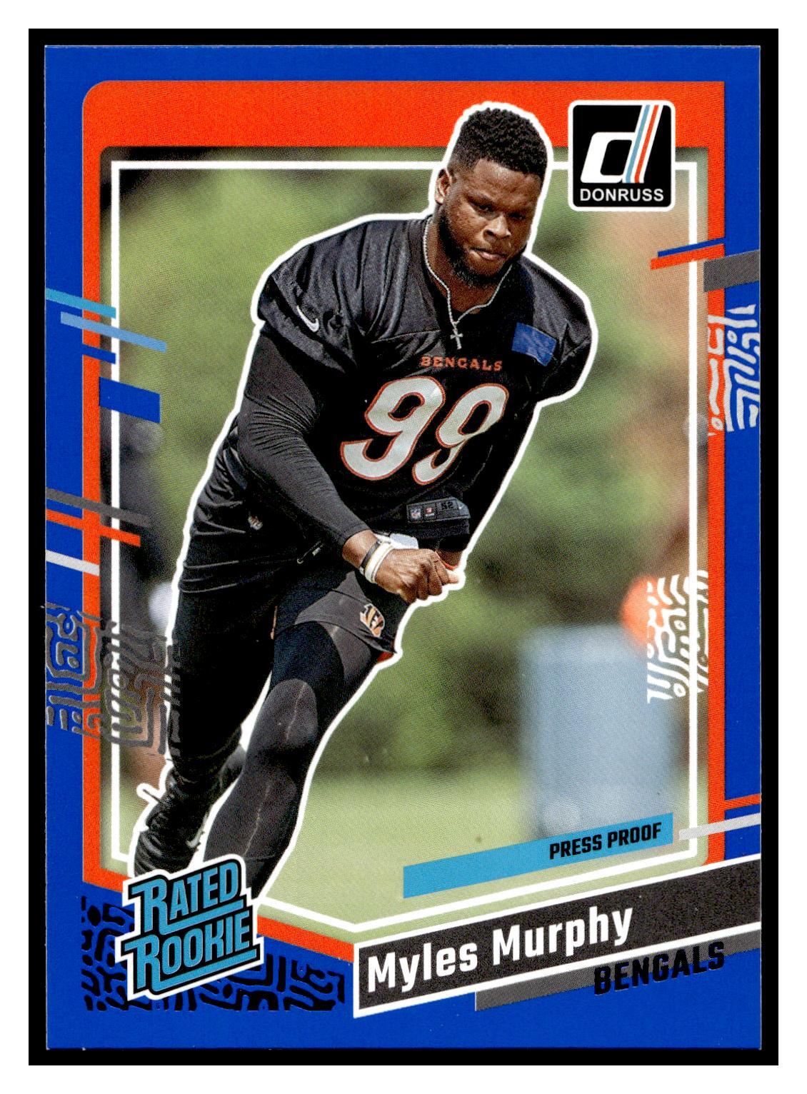 2023 Donruss Myles Murphy RC #320 Blue Parallel Cincinnati Bengals | eBay