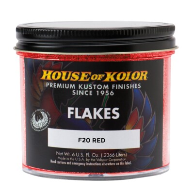 House of Kolor F20-C01 Red Dry Flake Custom Paint Sparkle Effect 6 oz ...