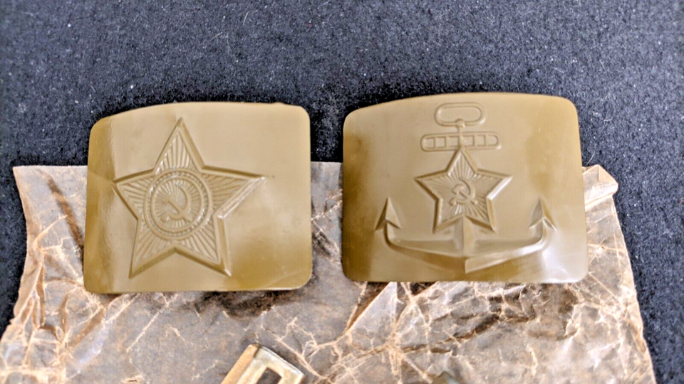Set Belt Soldier and Navy buckle military USSR army volumetric hook ...