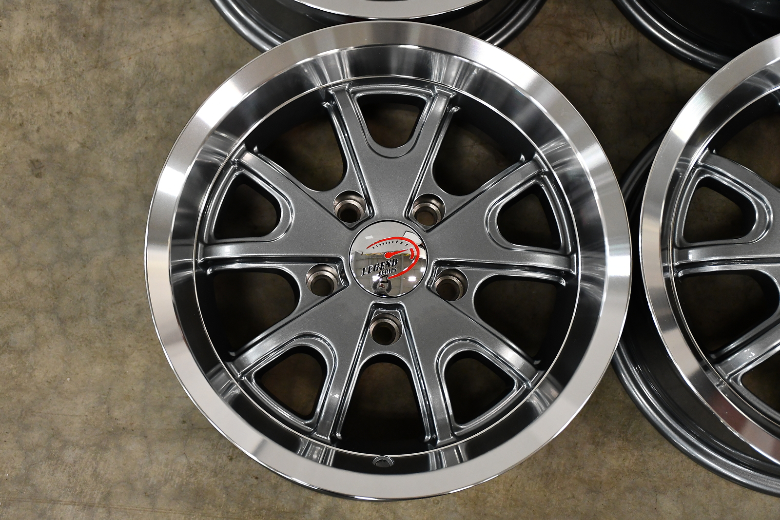 Set 4 15" Vision Muscle 143 Torque Gunmetal Machined Lip Wheels 15x8 ...