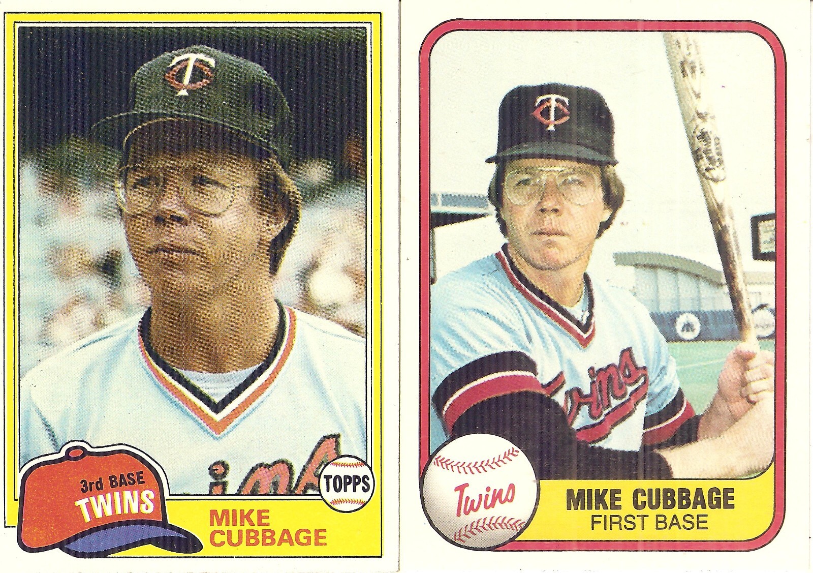 2 DIFFERENT CARD MIKE CUBBAGE BASEBALL CARD LOT 336 | eBay