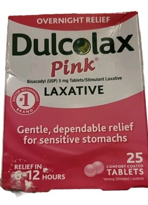 Dulcolax Pink Laxative Tablet - 25 Count 885781233638 | eBay