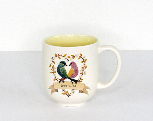 Hallmark Geninne Zlatkis "Love Wins" Coffee Mug Cup Love Birds Santa Fe ...
