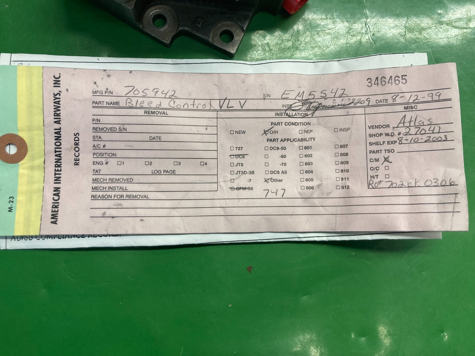 P&W JT9D Aircraft Engine Bleed Valve P/N 705942 for sale online | eBay