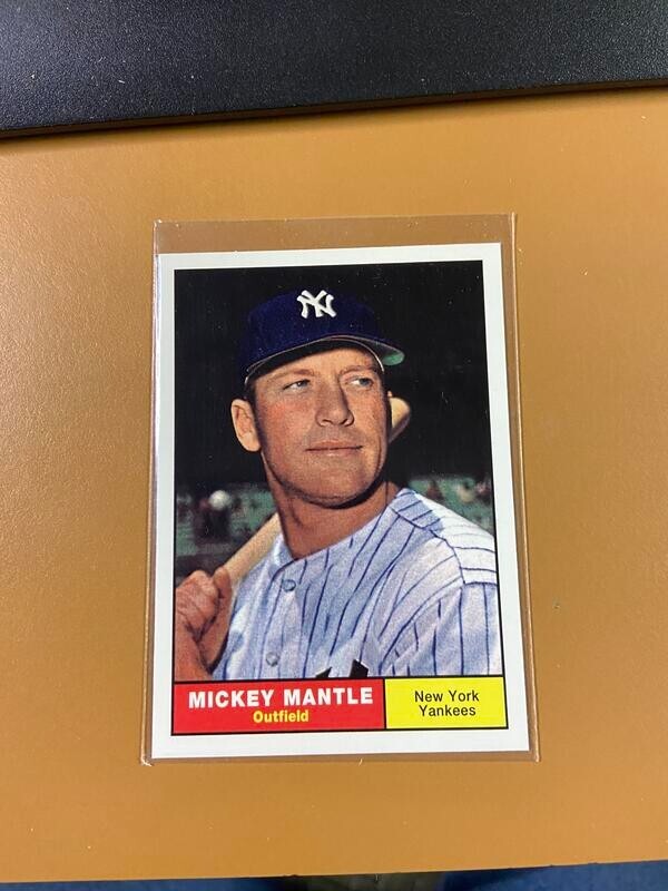 1996 TOPPS SWEEPSTAKES MICKEY MANTLE CARD UNMARKED REDEMPTION MT 1961 ...