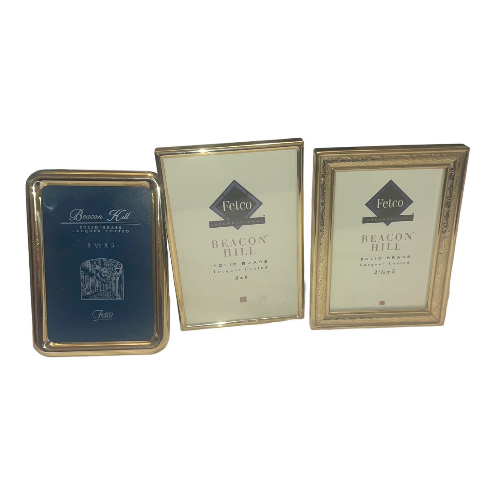 Fetco Beacon Hill Solid Brass Lacquer Coated 3.5 Inch Picture Frame for sale online | eBay