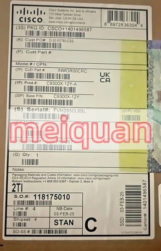 NEW Cisco C9300X-12Y-A Catalyst 9300X 12x25G Fiber Ports modula free ...