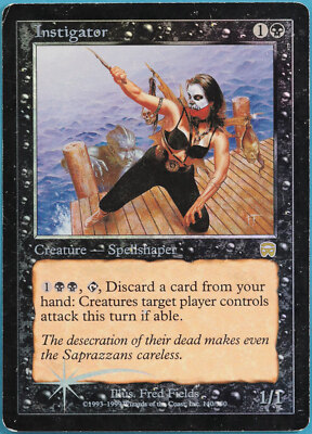 Instigator FOIL Mercadian Masques HEAVILY PLD Black Rare CARD (311768 ...