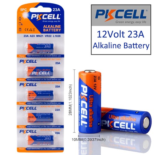 5x 23A MN21 21/23 L1208 VR22 Alkaline 12V Battery Fit Gate Remote ...
