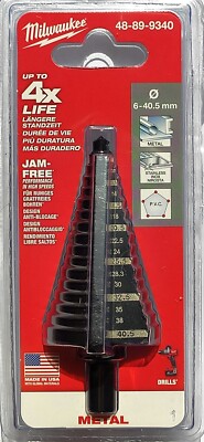 MILWAUKEE STEP DRILL BIT 6 - 40.5MM (17 STEPS) - MILWAUKEE 48899340 ...