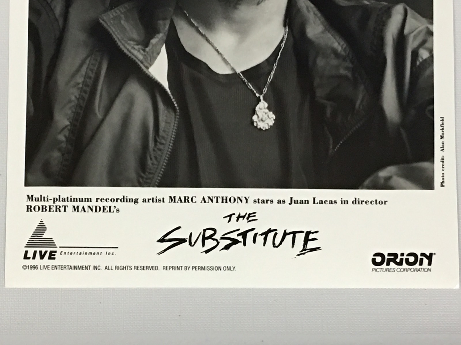 2 1996 Hollywood Press Release 8x10 Photos Of Young MARC ANTHONY The ...