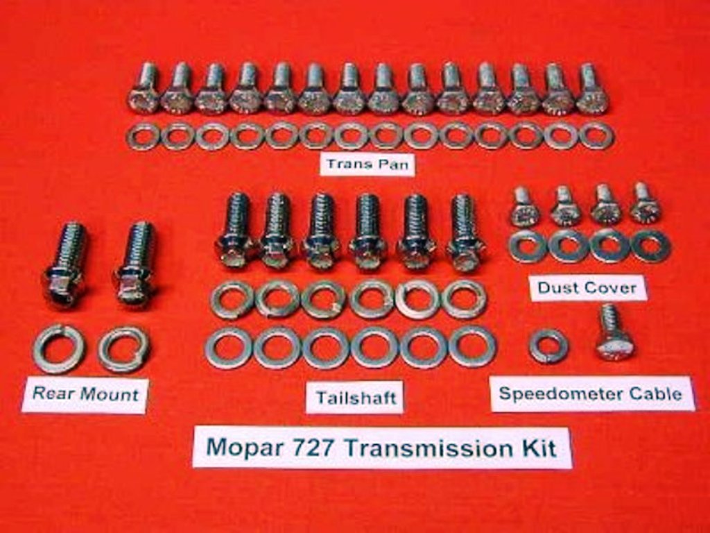 MOPAR 727 TORQUEFLIGHT POLISHED STAINLESS STEEL TRANSMISSION BOLT KIT ...