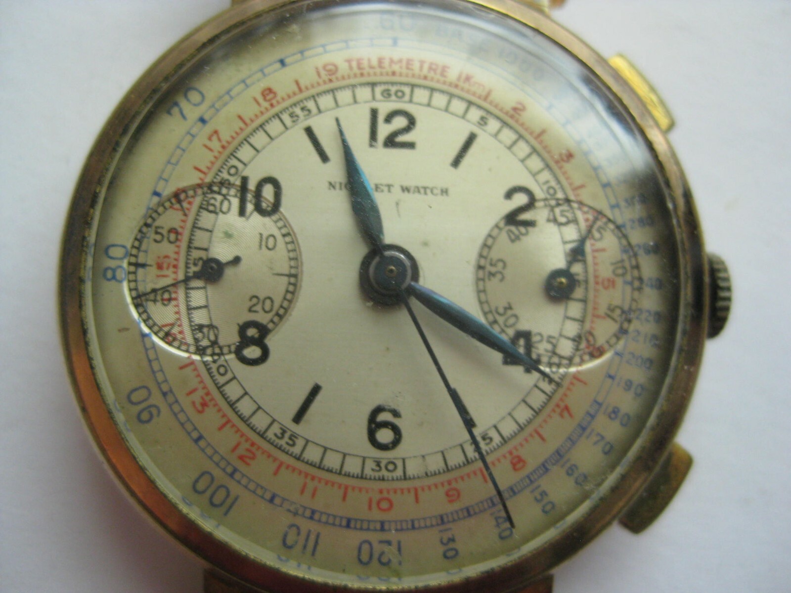 Vintage Nicolet Telemeter Scale WW2 Chronograph Watch… - Gem
