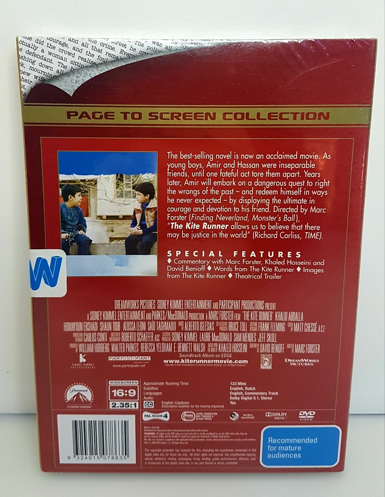 The Kite Runner DVD+Special Features - Brand New/Factory Sealed - Reg4 ...