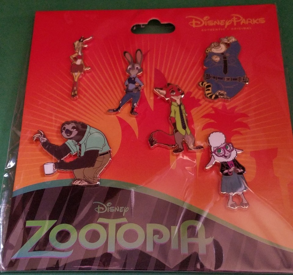 Disney Pins Zootopia Booster Set Authentic Disney Parks NEW FREE ...