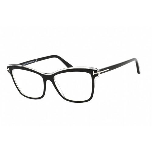 Tom Ford Women's Eyeglasses Cat Eye Shape Shiny Black Plastic Frame ...
