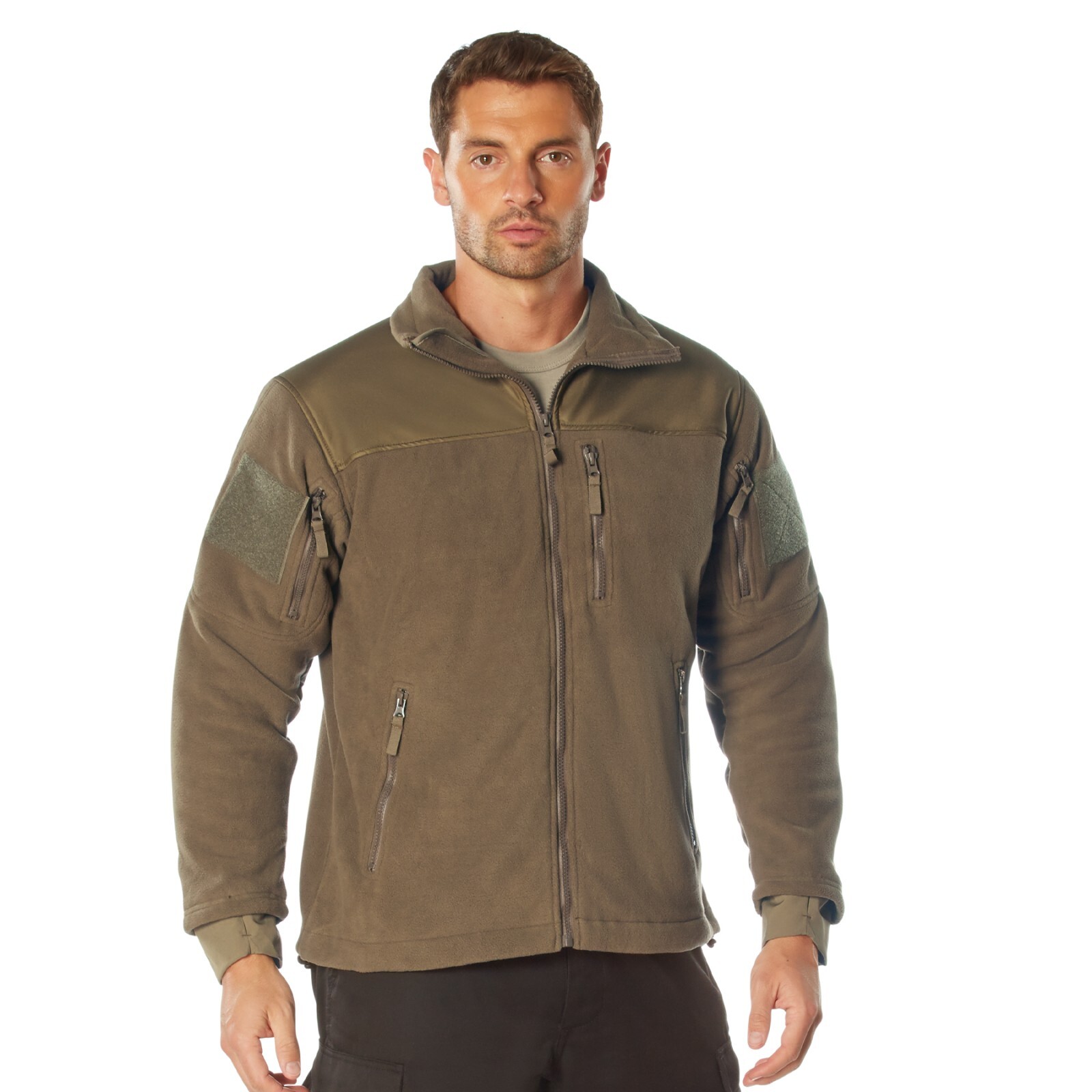 Special Ops Tactical Fleece Jacket - Rothco Mens Black or Brown Spec ...