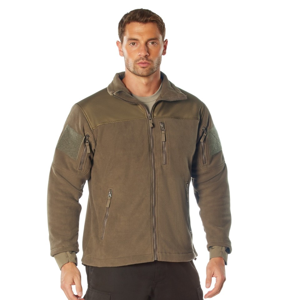 Special Ops Tactical Fleece Jacket - Rothco Mens Black or Brown Spec ...