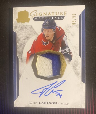2017-18 John Carlson UD The Cup Signature Materials 98/99 Capitals | eBay
