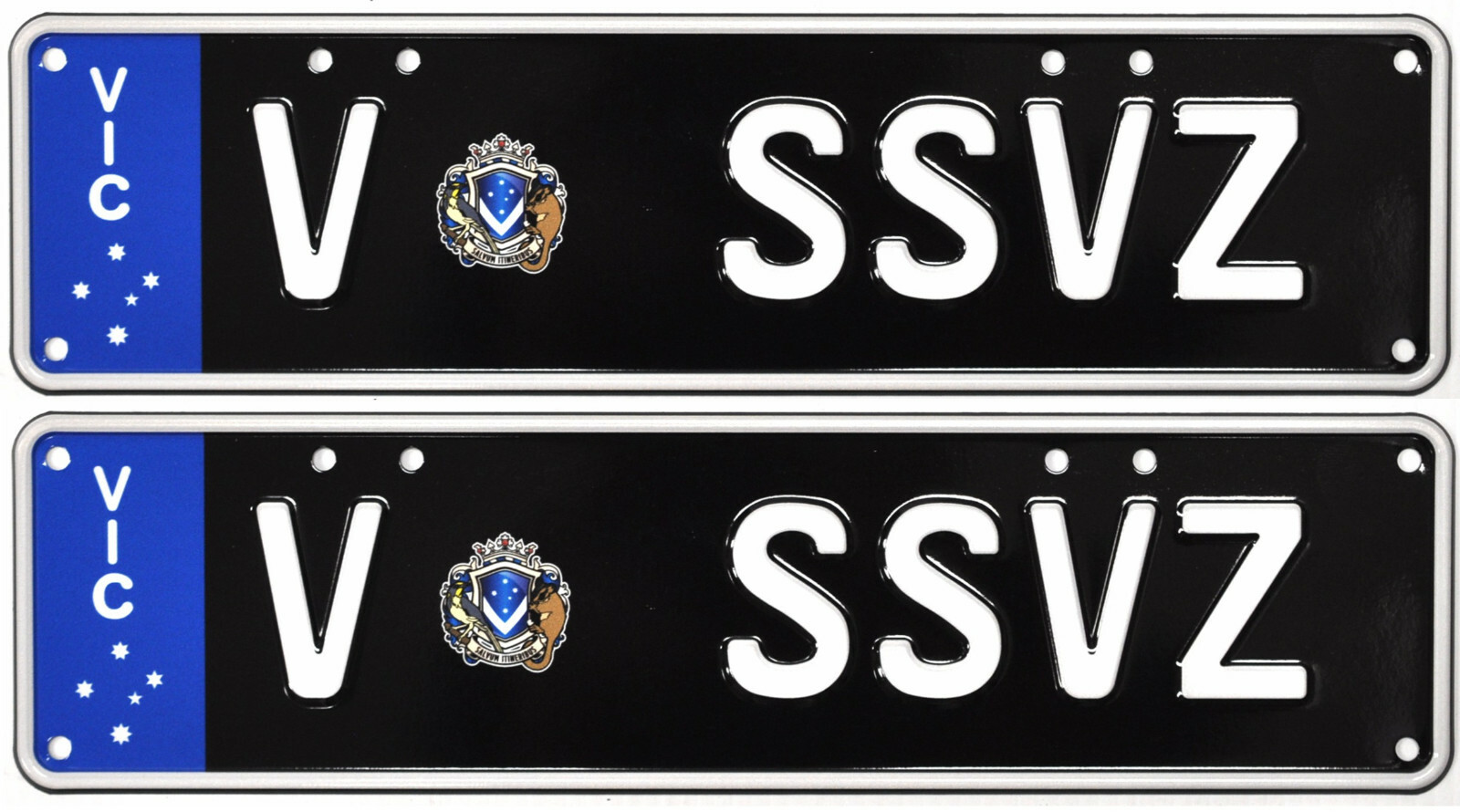 Commodore VZ SS Custom VIC Prestige Euro Number Plates - V-SSVZ - 372mm ...