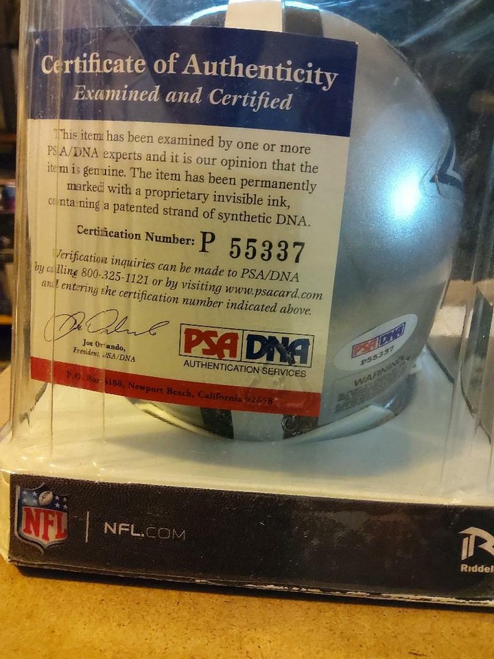 JERRY JONES AUTOGRAPHED SIGNED MINI HELMET HOF DALLAS COWBOYS OWNER PSA ...