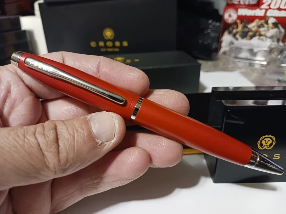 CROSS CRIMSON MATTE RED CALAIS BALLPOINT PEN NEW CHRISTMAS MOM DAD $120 ...
