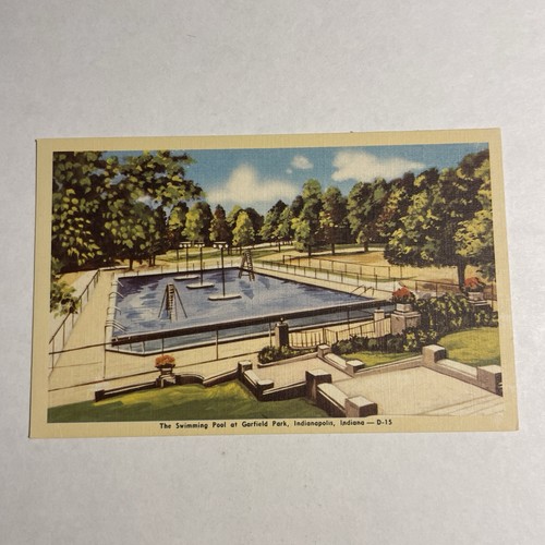 Indianapolis IN, Garfield Park, Swimming Pool, Indiana c1917 Vintage ...