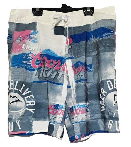 Coors Light Beer Delivery Guy Swim Trunks Mens Size 36-38 Drawstring ...