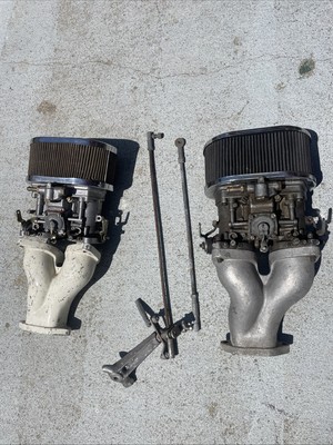 VTG Weber Dual Carburetor 40 IDF VW Bug Intake Baja Dune Made In Spain ...