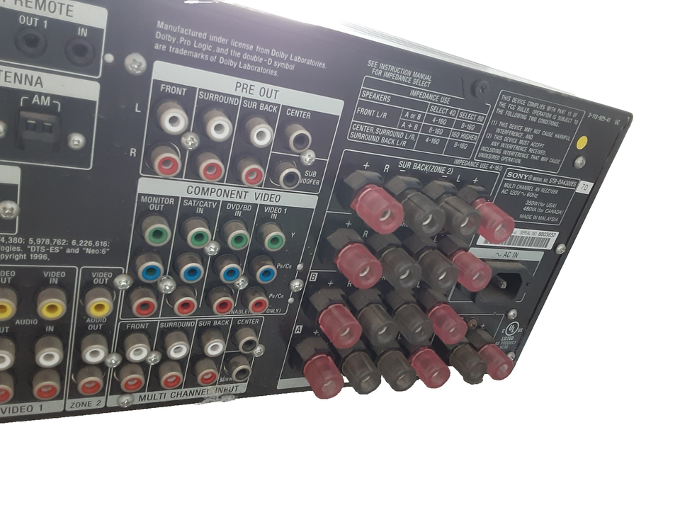 Sony STR-DA4300ES Digital Discrete 7-Channel Amplifier AV Receiver ...