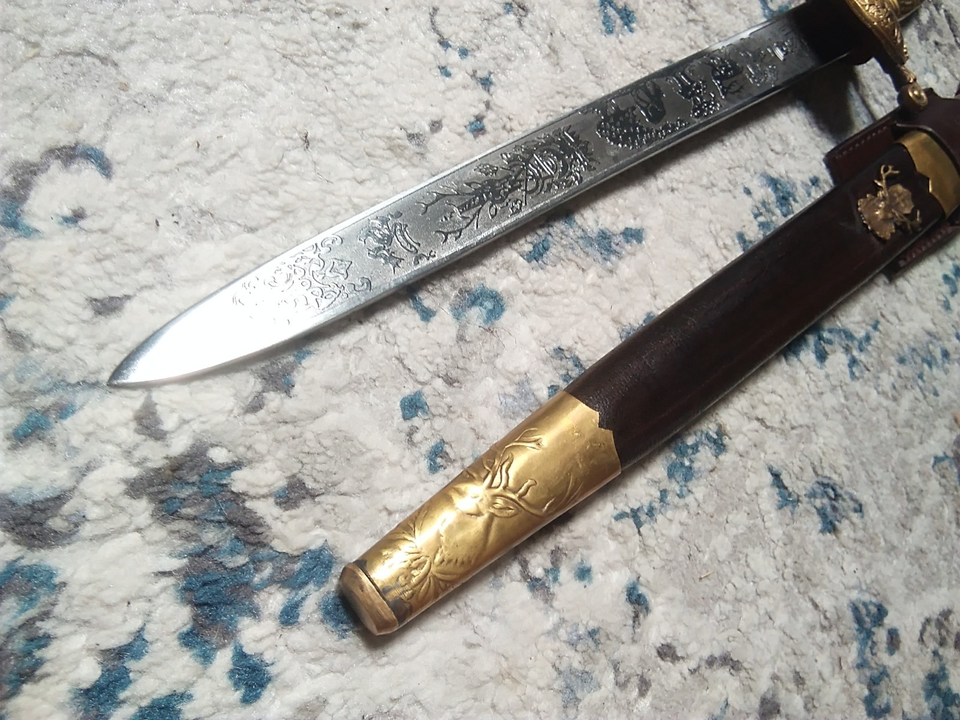 German hunting dagger eagle head with frog | eBay