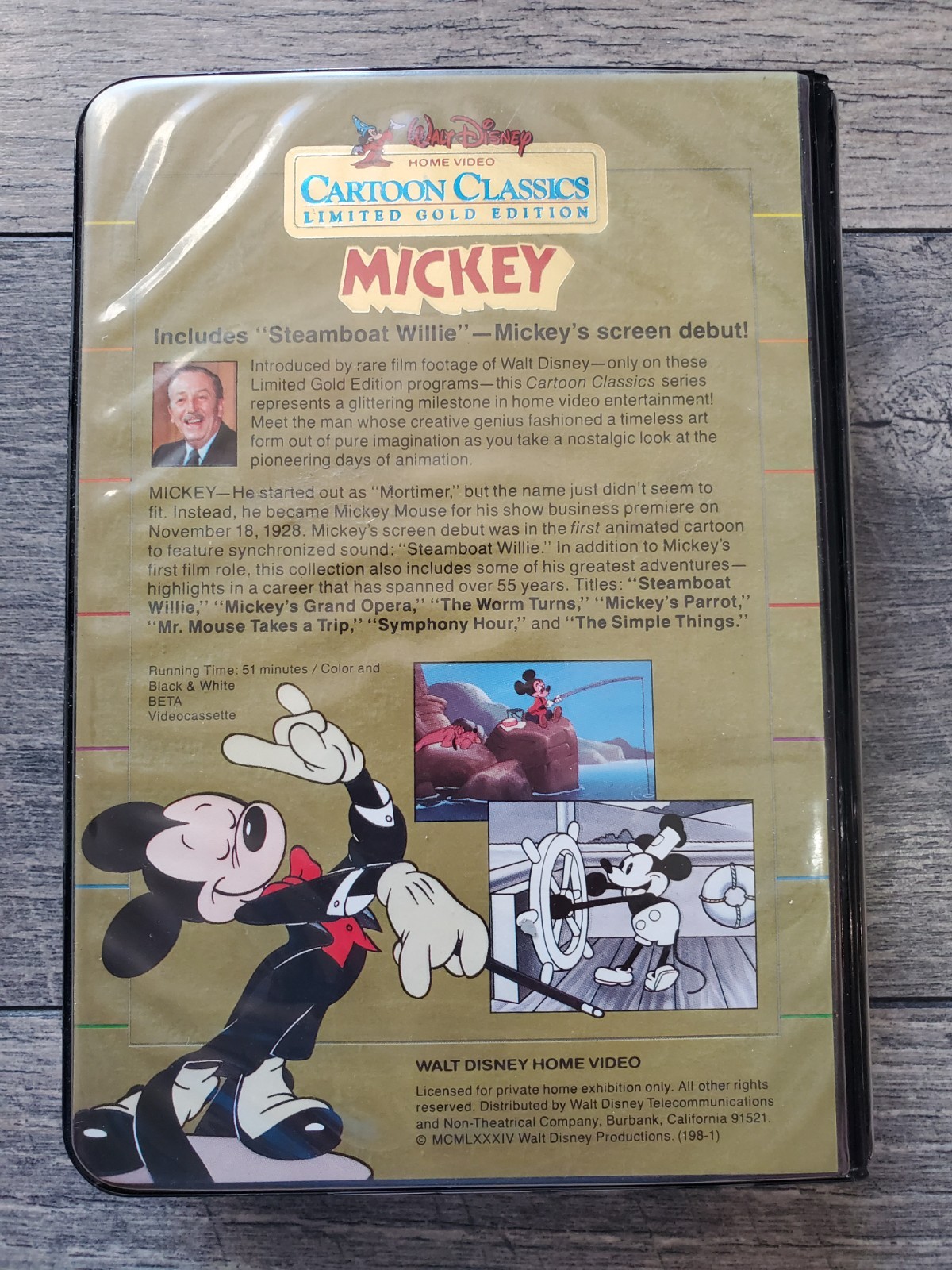 Walt Disney Cartoon Classics Limited Gold Edition: Mickey (BETA, 1984 ...