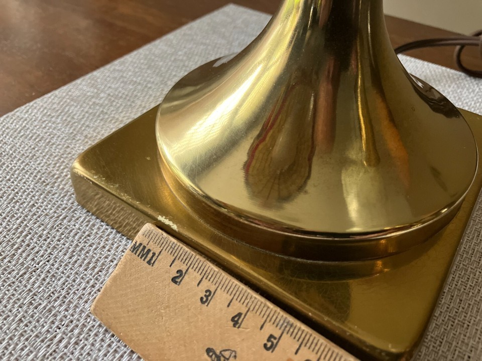 2 - TORCHIERE SPAGHETTI GLASS BRASS TORCH TABLE LAMPS MID CENTURY ...