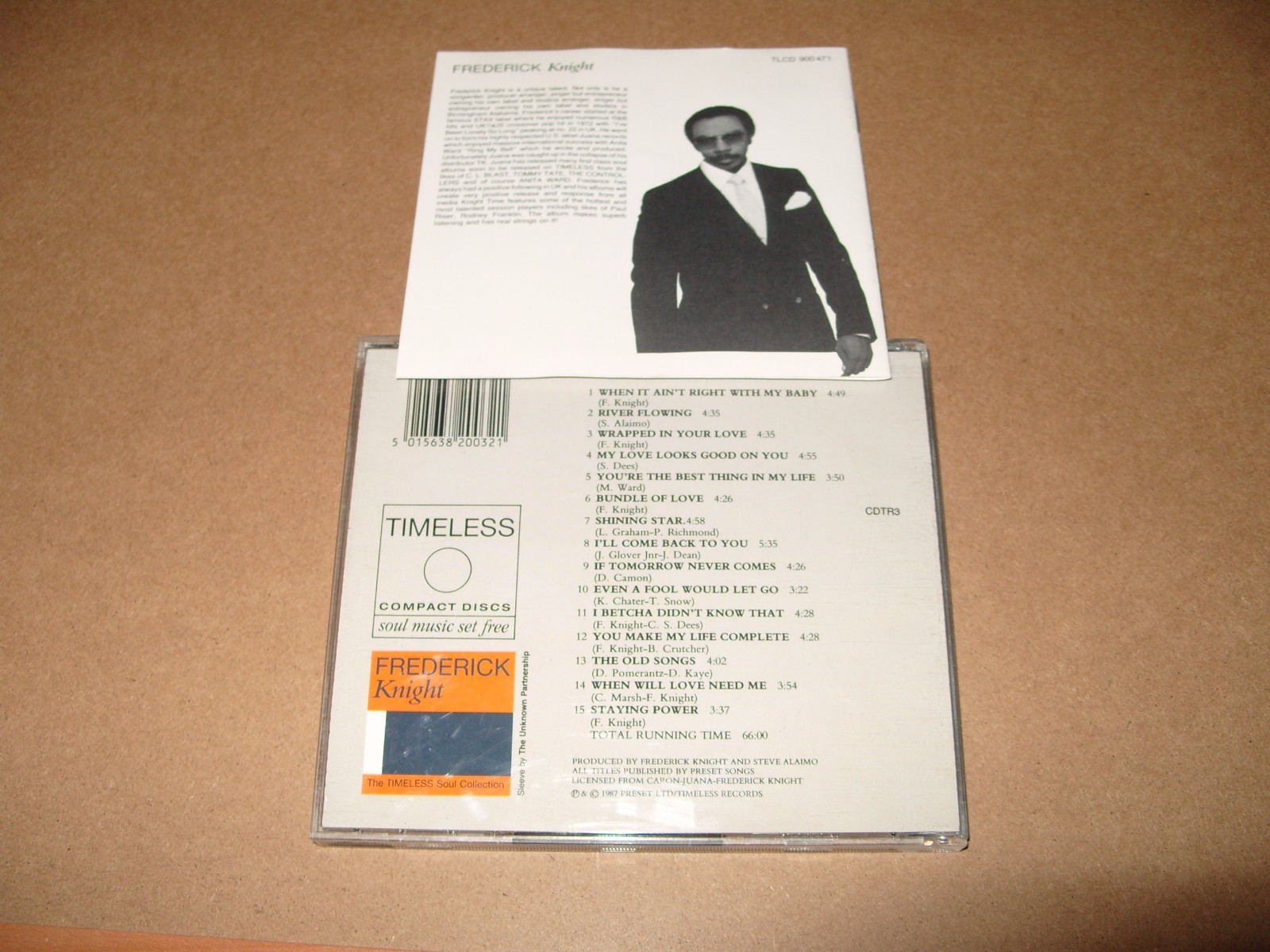 Frederick+Knight+The+Timeless+Soul+Collection+15+Track+CD+1987+Near ...