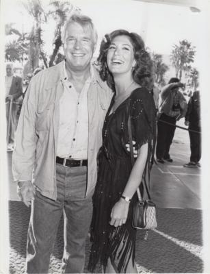 George Peppard star of A-Team with Wife Dated: 5/19/85 & captioned back ...