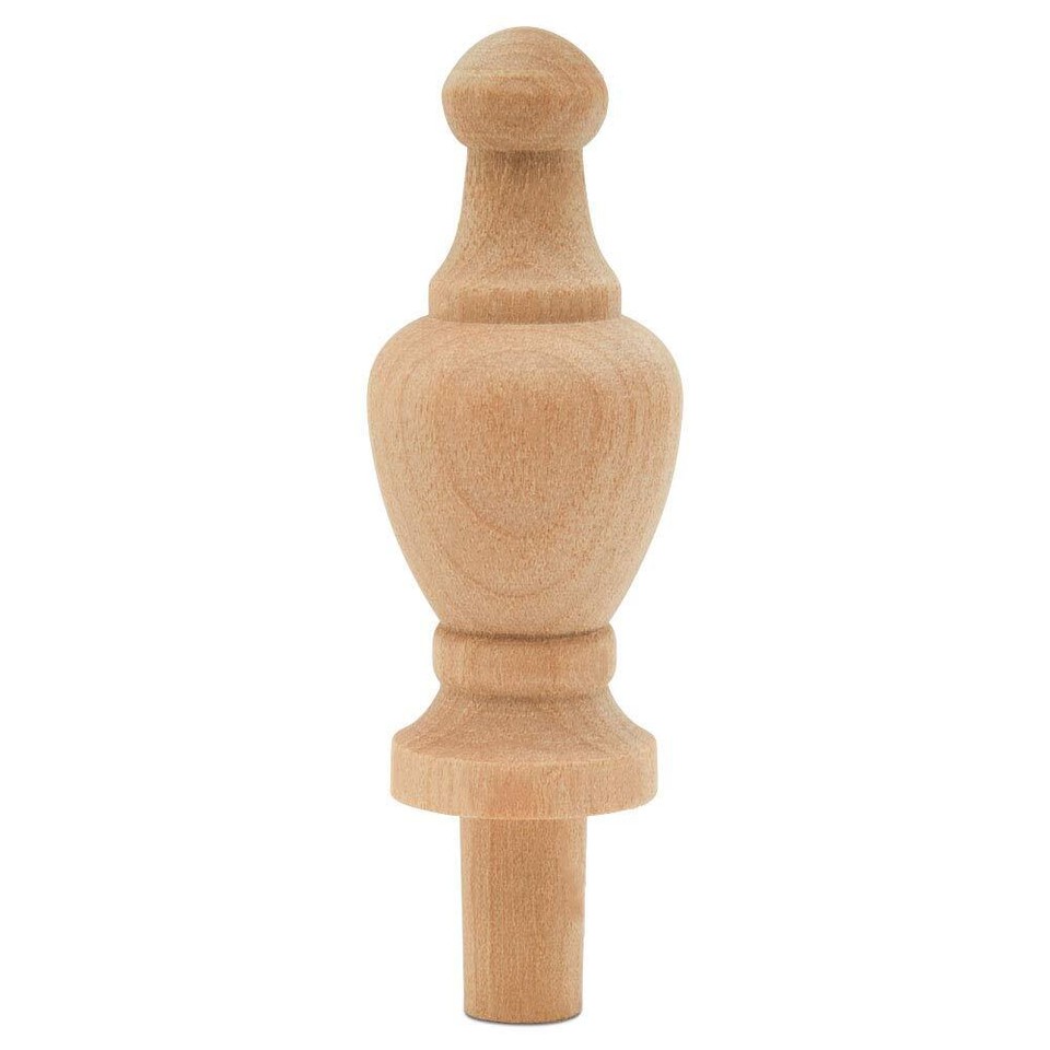 Small Wood Finials 2-7/8 inch Wooden Finials for Crafting DIY Décor and ...