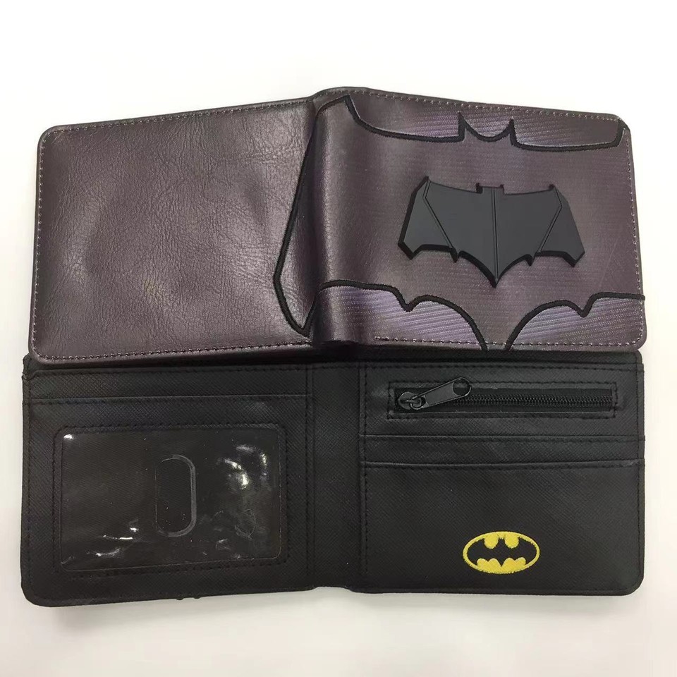 DC BATMAN LOGO Cartoon PU Leather Wallet With Card Holder Bi-Fold Purse ...