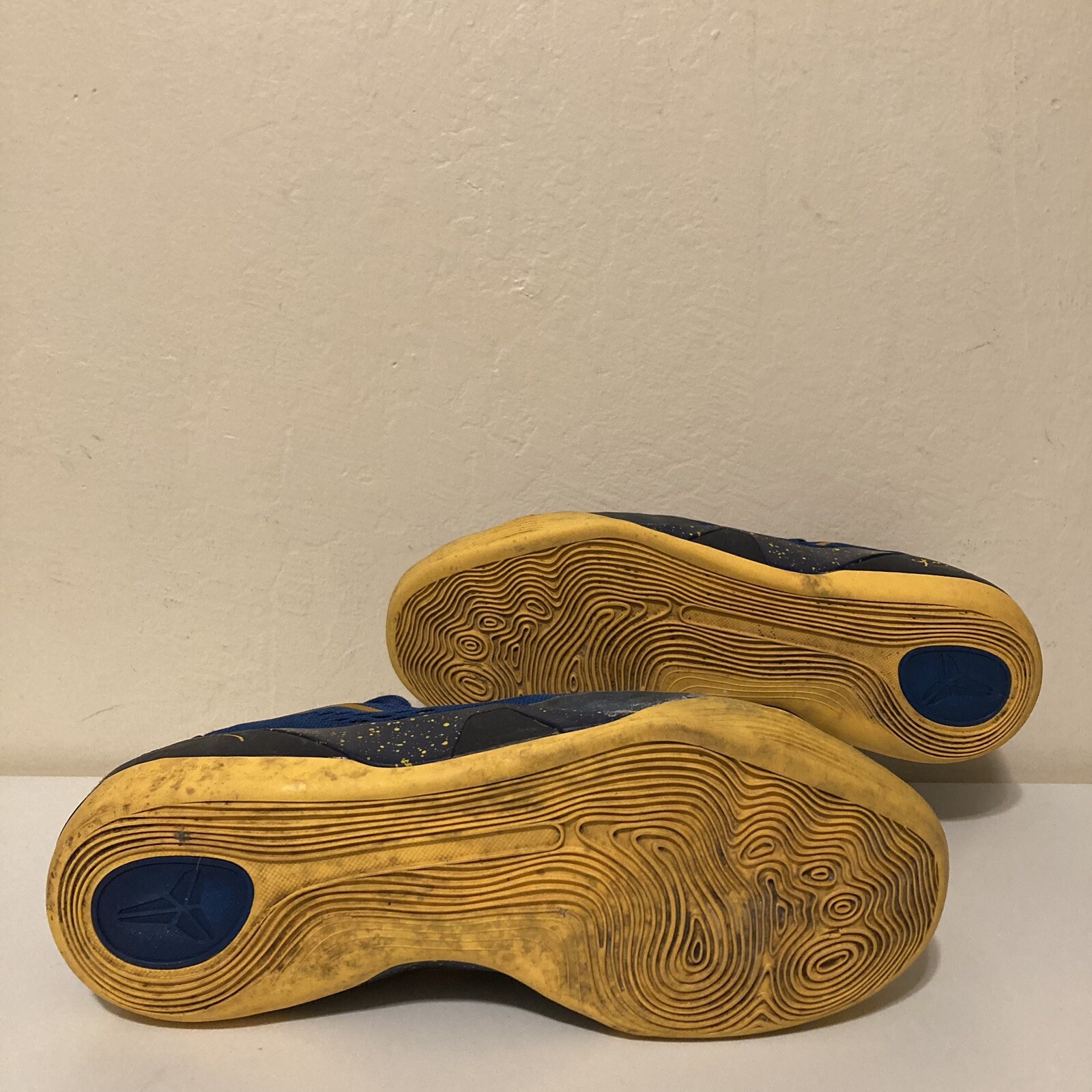Nike Kobe 9 EM Gym Blue Kobe Bryant Blue Yellow Men Basketball Size 10 ...