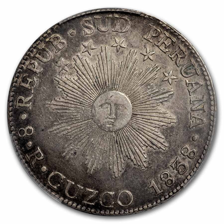1838-C MS South Peru Silver 8 Reales XF-45 PCGS | eBay