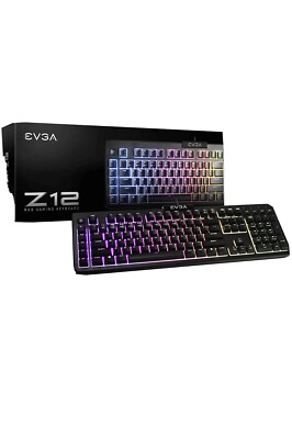 EVGA Z12 RGB Gaming Keyboard RGB Backlit LED 5 Programmable ...