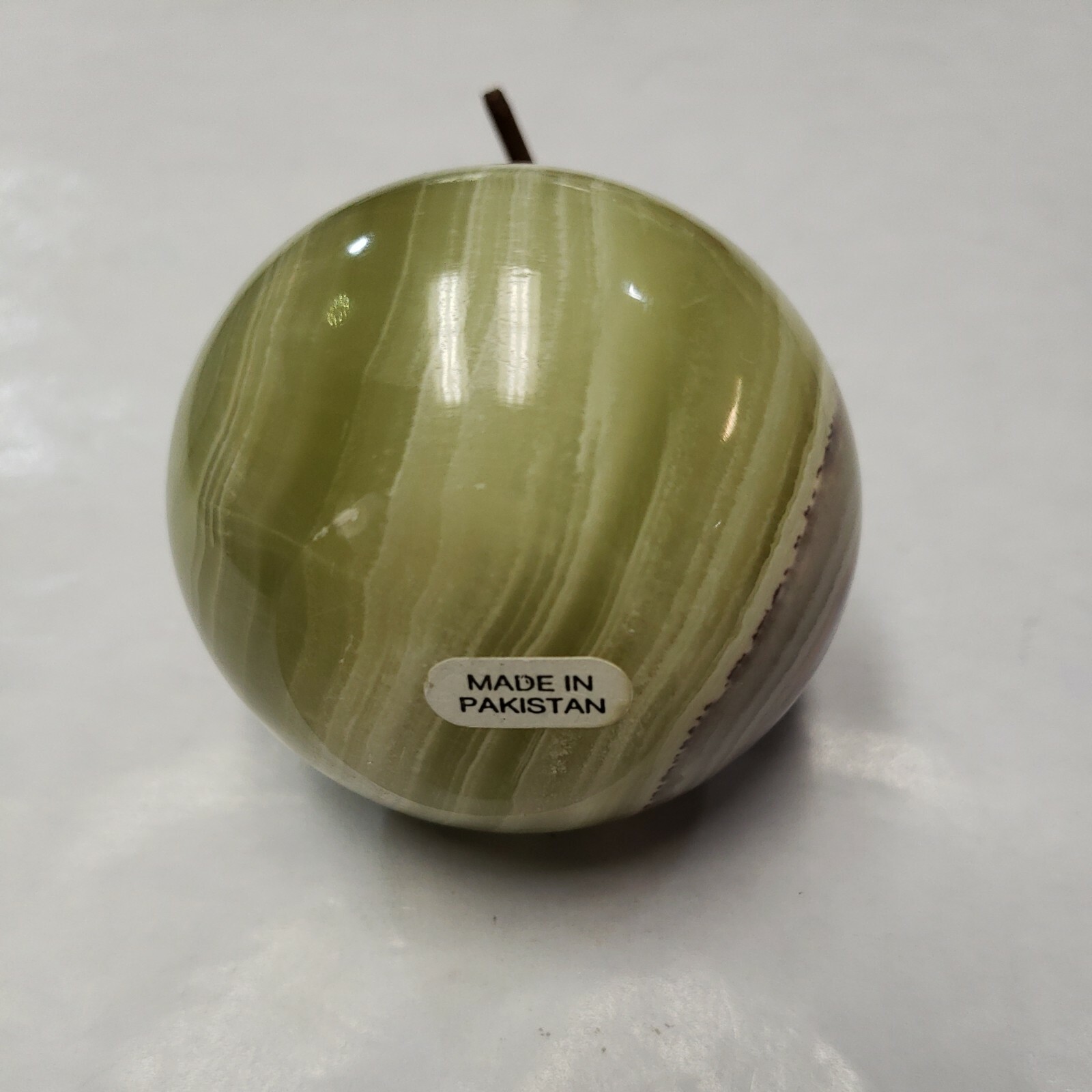 Vintage ONYX Carved PEAR Fruit Paperweight Alabaster Marble Made in ...