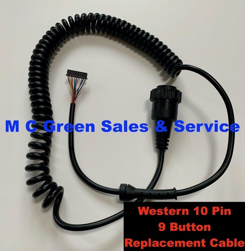 WESTERN SNOW PLOW 96454 10 PIN ROUND 9 BUTTON CONTROLLER REPAIR CABLE ...