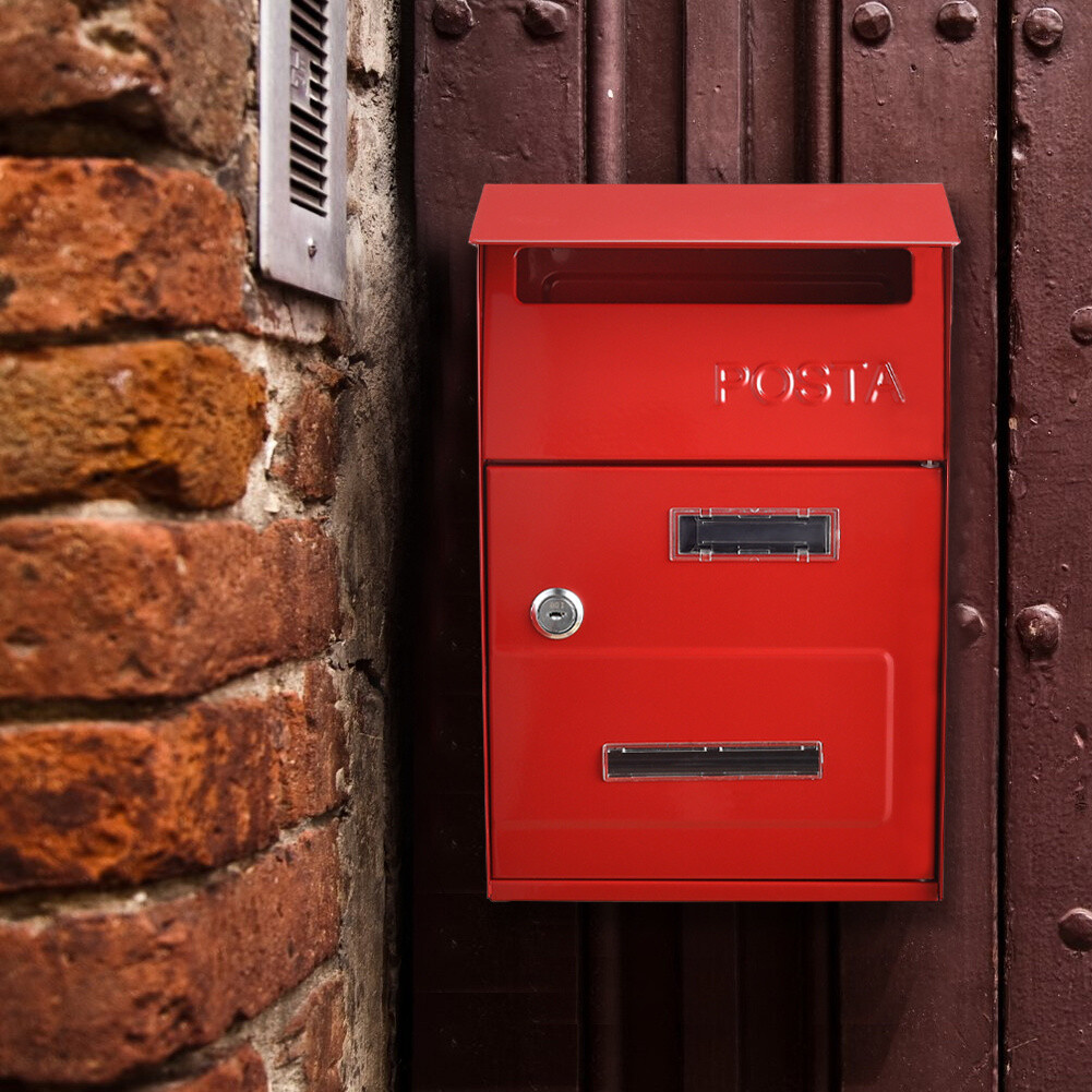 Galvanized Steel Lockable Parcel Delivery Secure Dropbox Outdoor Letter ...